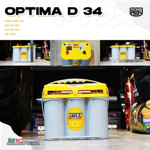 Promo Aki Optima Kuning / Batteries Top Optima Yellow D34 Original USA ...
