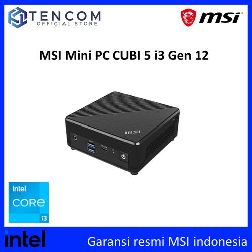 Promo MINI PC MSI I3 GEN 12 CUBI 5 12M FULL SET - RAM / SSD - 8GB/512GB ...