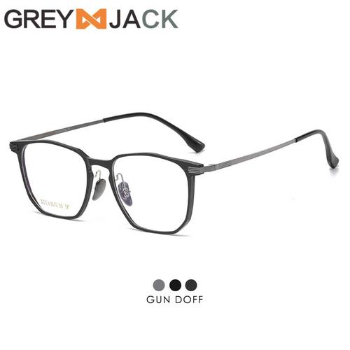 Promo Grey Jack Frame Kacamata Titanium Kotak Style Bisnis Simple ...
