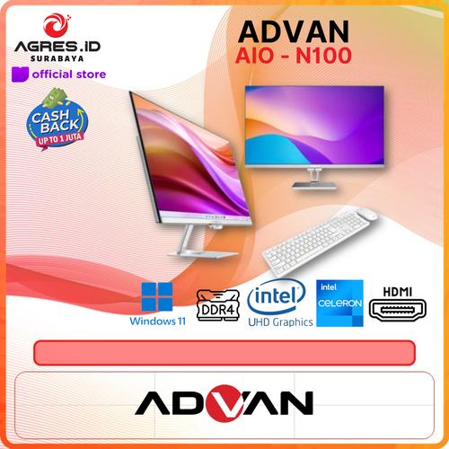 Promo Advan AIO N100 4GB 128GB 23.8FHD W11 Cicil 0% 3x - Kota Surabaya ...