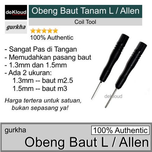 Promo Obeng Baut Tanam L by Gurkha | kunci allen mur m2.5 m3 1.3 1.5 ...