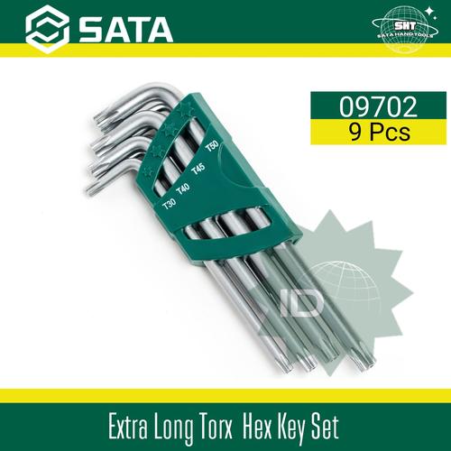 Jual SATA KUNCI L BINTANG 09702 9PC LONG TORX HEX KEY SET (TAMPER-PROOF ...