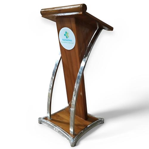 Jual CUSTOM MEJA PODIUM PIDATO KAYU JATI FRAME STAINLESS - mentahan ...