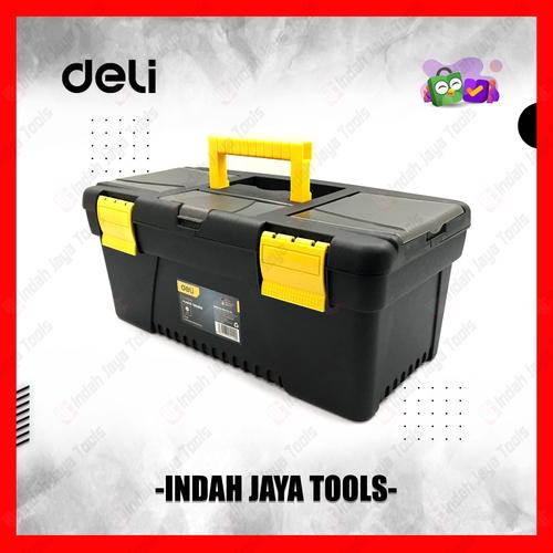 Jual DELI DL432414 Toolbox PLASTIK 14 Inch Tool Box Kit - Kotak Tempat ...