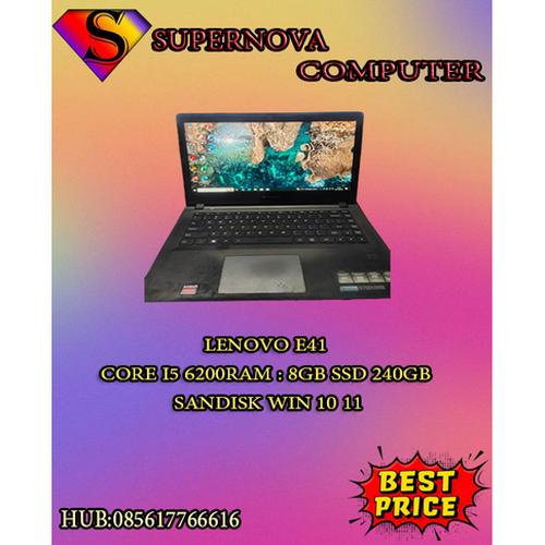 Jual LENOVO E41 Core I5 6200Ram : 8GB SSD 240GB SANDISK WIN 10 11 - Jakarta Pusat - SUPERNOVA ...