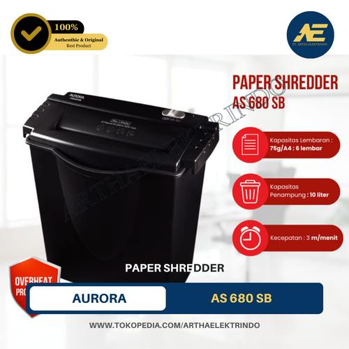 Jual Mesin Penghancur Kertas AURORA AS 680 SB / AS680 SB / AS 680SB ...