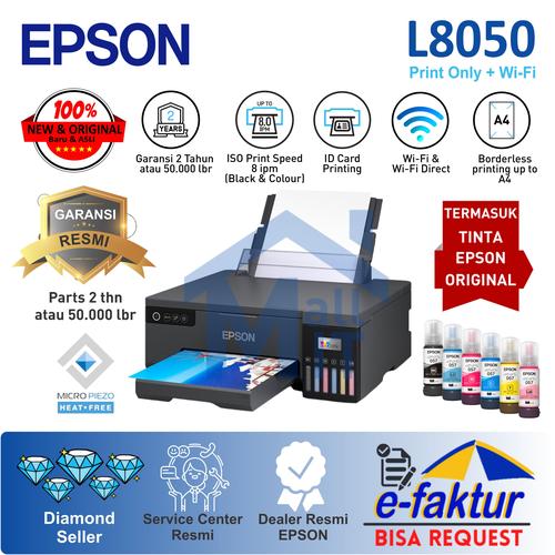 Promo PRINTER EPSON L8050 L-8050 L 8050 WIFI FOTO ID CARD PENGGANTI ...