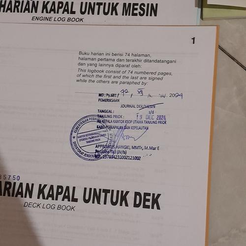 Jual Buku jurnal mesin kapal / log book engine - Jakarta Utara - PRABU ...