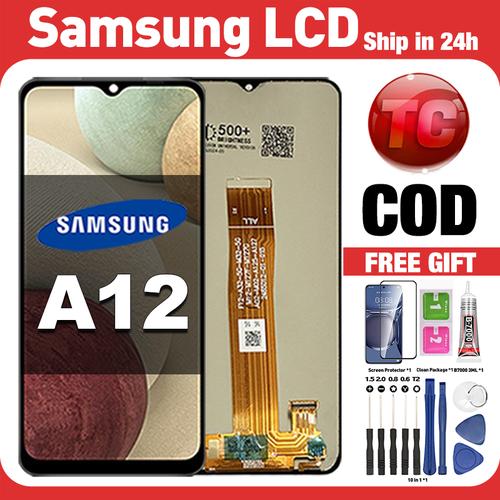 Promo Original Lcd Samsung A12 fullset ori asli Layar hp touchscreen ...