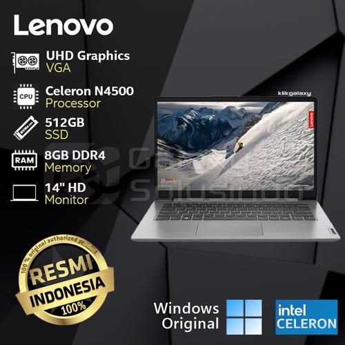 Promo Lenovo Ideapad 1 14IJL7-6BID Intel Celeron N4500 512GB SSD 8GB ...