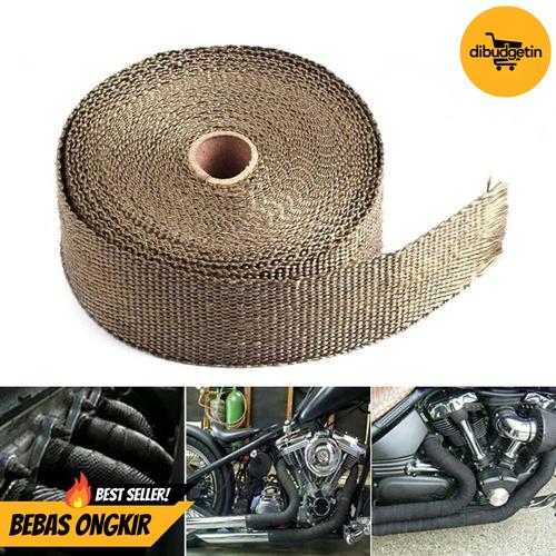 Jual Lakban Peredam Panas Knalpot 1.5mm Exhaust Wrap - KP15 - Coklat ...