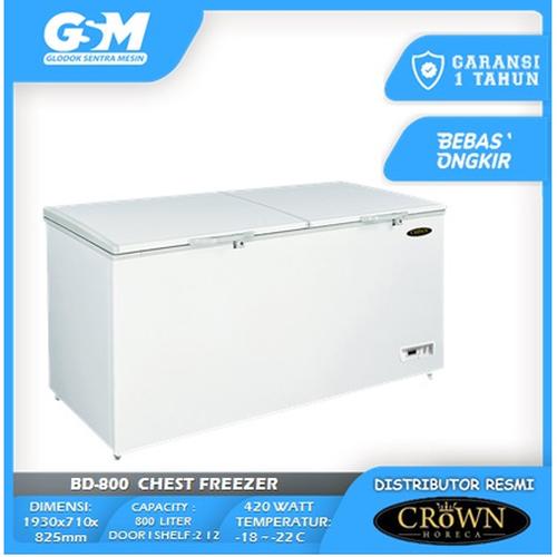 Jual Chest Freezer Crown BD-800 Lemari Pembeku Frozen Food Kulkas ...