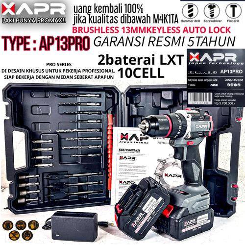 Jual RAJA BOR BATERAI TYPE PRO brushless 13mm auto lock premium besi ...