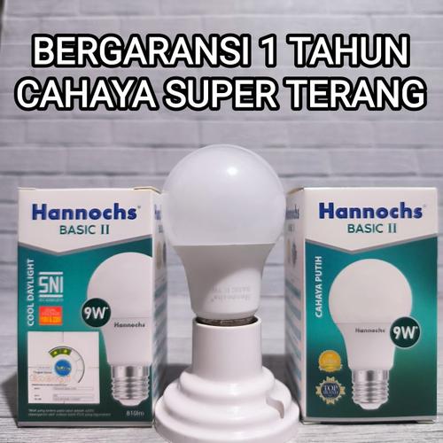 Jual LAMPU LED BULB HANNOCHS BASIC II 9W 9 WATT CAHAYA PUTIH BOHLAM SNI ...