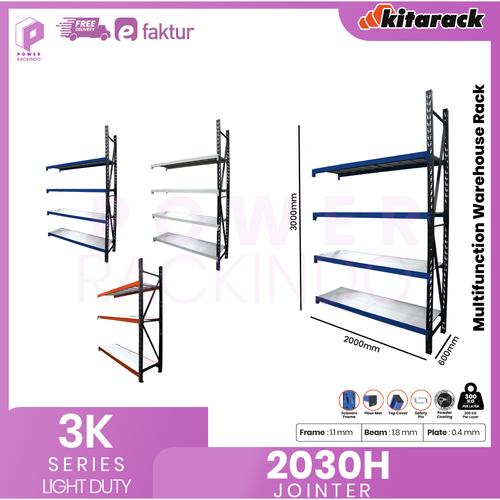 Jual KITARACK Rak Gudang Besi 300kg 3 Meter Rack Gudang 4 Susun Jointer ...