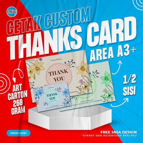 Jual CETAK THANKYOU CARD TERIMAKASIH / KARTU UCAPAN / CUSTOM UKURAN ...