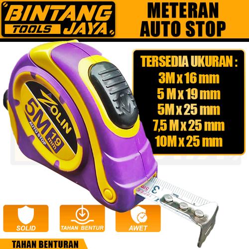 Promo Meteran Pengunci Otomatis Tahan Bentur Elastis Meteran Bangunan Tape Measure - 3M x 16mm ...