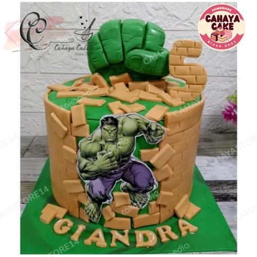 Jual Hulk Cake / Kue Ulang Tahun HULK / kue Ultah Hulk / Custom Cake ...