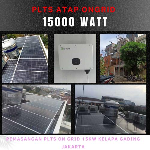 Jual PLTS ATAP Pemasangan PLTS On Grid 15KW Kelapa Gading 15000 watt ...