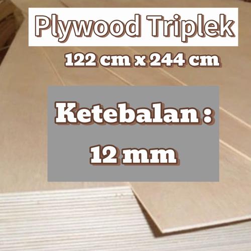 Jual Plywood Triplek 12mm uk. 122cm x 244cm // papan kayu lapis ...