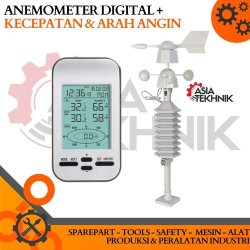 Jual Alat Pengukur Kecepatan & Arah Angin Digital Anemometer ORIGINAL ...