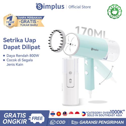Promo Simplus Setrika Uap Listrik Foldable Portable Garment Steamer 130mL - 020 Putih - Kab ...
