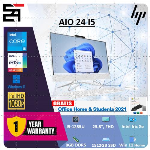 Jual HP AIO 24 I5 1235 8GB 512GB W11+OHS 23.8FHD WHT -CB1015D - Jakarta ...