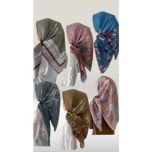 Promo Hijab Voal Motif Printing Premium | Hijab Segi empat Motif Laser ...