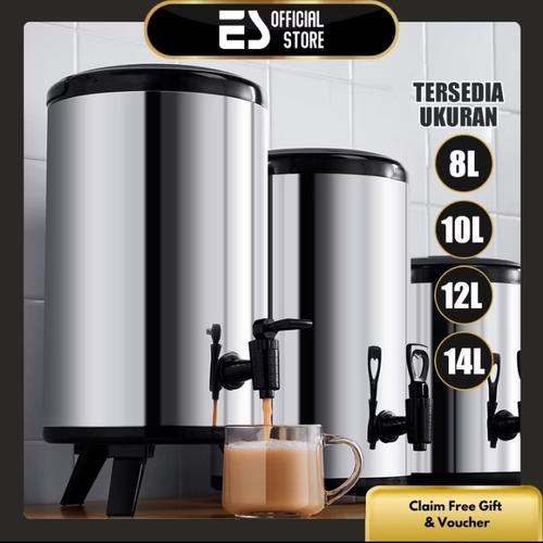 Jual ES Dispenser Air Milk Tea Termos Milk Tea Dispenser Air Stainless ...