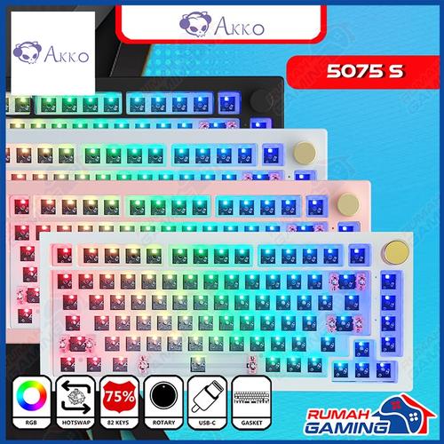 Jual AKKO 5075 - 75% - RGB - GASKET - BAREBONE - MECHANICAL KEYBOARD ...