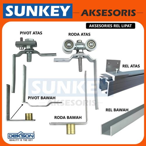 Jual Rel Pintu Lipat Aluminium Panjang 3 Meter ( 5 Daun Pintu ) Dekson ...