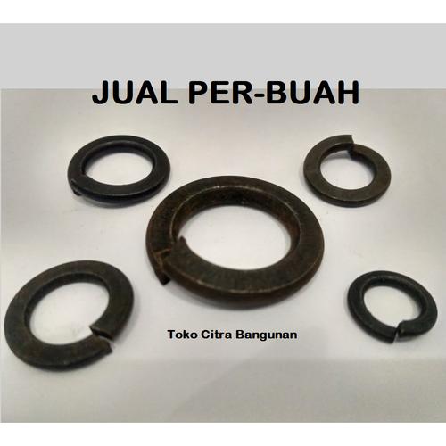 Jual baut SPR lock washer 3/8" inch ring ver per hitam pengencang mur ...