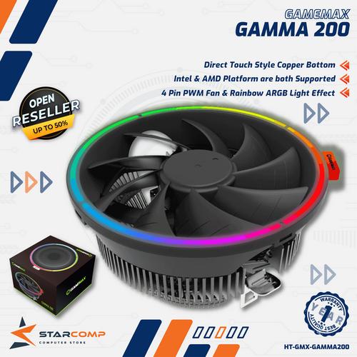 Jual GAMEMAX Gamma 200 CPU Cooler RGB Rainbow Light Effect Intel AMD ...