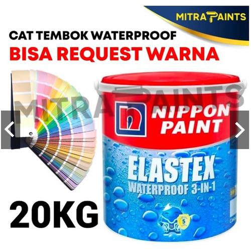 Jual CAT TEMBOK EKSTERIOR WATERPROOF ELASTEX 20 KG PAIL / NIPPON PAINT ...