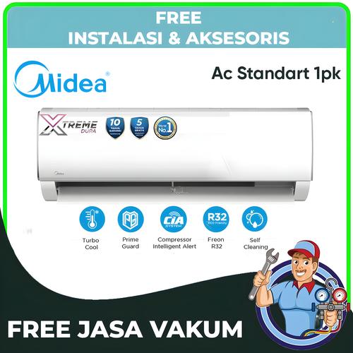 Promo AC MIDEA 1 PK + PASANG MIDEA MSFC 09RN Garansi Resmi 10 Th - UNIT SAJA, INSTANT OJEK Cicil ...