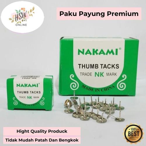 Jual Paku Payung Kecil Pines Anti Karat Nail Thumb Tack Nakami Paku ...