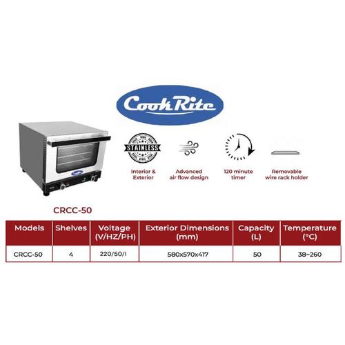 Jual Cookrite CRCC-50 Commercial Electric Convenction Oven Listrik 4 ...