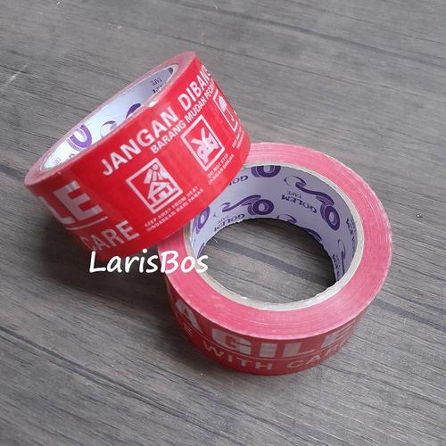 Jual Lakban Isolasi Fragile Merah Putih (48 mm, 50 m) - GOLEM, 72yard ...
