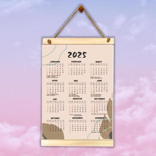 Jual promo kalender 2025 figura kayu minimalis / aesthetic / murah ...