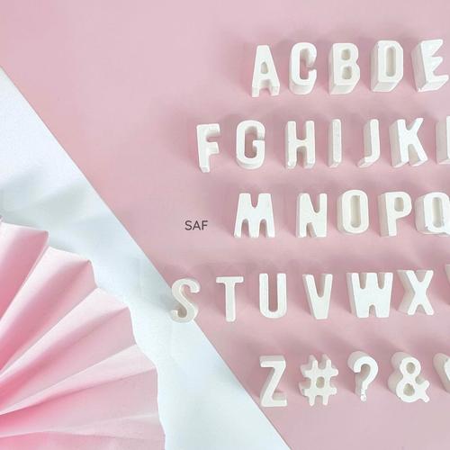 Jual SAF Dekorasi Huruf Alphabet Concerete Satuan – Custom Nama, Desain ...