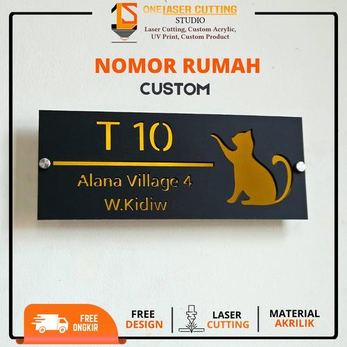 Jual Nomor Rumah Akrilik Custom Design Minimalis Papan Nomor Rumah ...