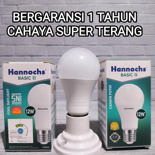 Jual HANNOCHS BASIC LAMPU LED BULB 12W 12 WATT CAHAYA PUTIH - Kota ...