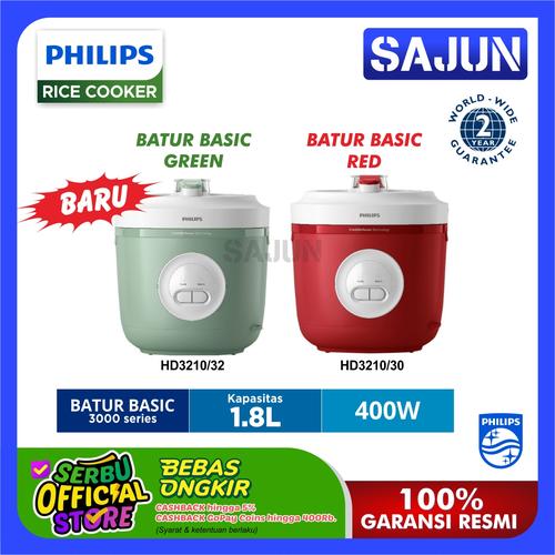 Jual PHILIPS Rice Cooker HD 3210 Magic Com 1.8L - HD3210 Batur Basic ...
