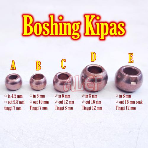 Jual 5Pcs boshing kipas angin diameter in 4.5 6 8 mm bos bosing - A ...