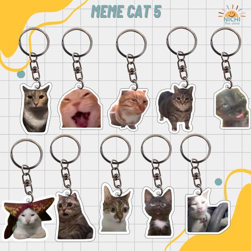 Jual KEYCHAIN MEME CAT VER.5/GANTUNGAN KUNCI MEME CAT VER.5/AKSESORIS ...