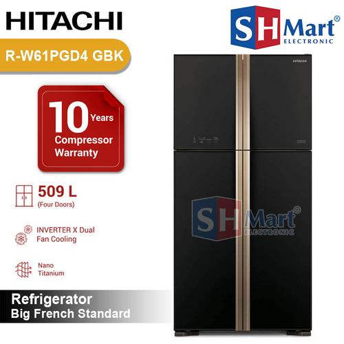 Promo KULKAS 4 PINTU HITACHI MULTI DOOR 509L R-W61PGD4GBK / RW61PGD4 GBK Cicil 0% 3x - Kota ...