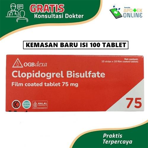 Jual CLOPIDOGREL 75 MG BOX 100 TABLET OGB DEXA - Kota Bekasi - Apotek ...