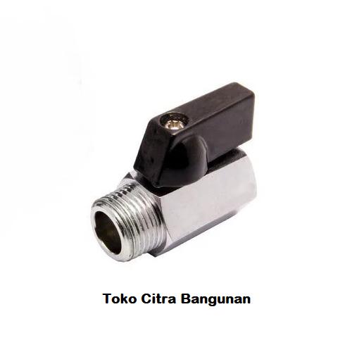 Jual ball valve sok drat dalam sock drat luar 1/2 inch stop kran mini ...