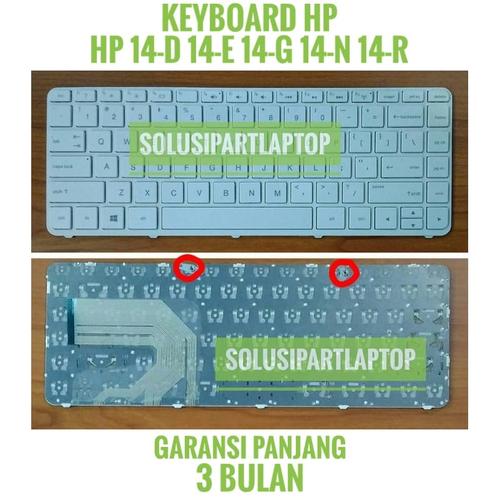 Jual KEYBOARD HP 14-D 14-E 14-G 14-N 14-R 240 g2 240 g3 WHITE FRAME ...