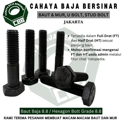 Jual Baut Hex Baja 8.8 UNC 1/4" - 20G Inchi Drat Kasar / Hexagon Bolt ...